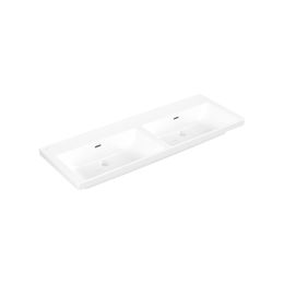 Villeroy & Boch V&B Schrank-Doppelwaschtisch Subway 3.0 130x47cm, eckig, mit &Uuml;berlauf, wei&szlig; ; Villeroy & Boch (4A71D601)