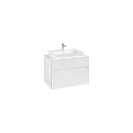 Villeroy & Boch V&B Waschtischunterschrank Collaro 80x54,8x50cm, WT mittig, glossy white ; Villeroy & Boch (C08000DH)