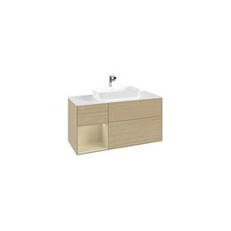 Villeroy & Boch V&B Waschtischunterschrank Finion 120cm, Pl w m, Rg li si Gr m Lac, Oa ven ; Villeroy & Boch (F291HJPC)