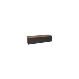Villeroy & Boch V&B Waschtischunterschrank ohne Frontstruktur Antao 160x50cm, HL, WBP w. wal, bla m Lac ; Villeroy & Boch (K27052PD)