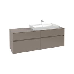 Villeroy & Boch V&B Waschtischunterschrank Collaro 160x54,8x50cm, WT r, LED 12W, gaphite ; Villeroy & Boch (C027B0VR)