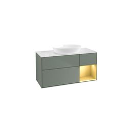 Villeroy & Boch V&B Waschtischunterschrank Wandbeleuchtung Finion 120cm, Pl w m, Reg gol m Lac, Oli. m Lac ; Villeroy & Boch (GA71HFGM)