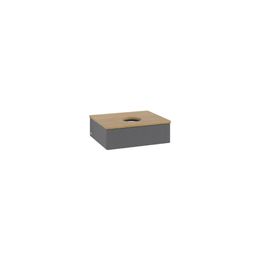 Villeroy & Boch V&B Waschtischunterschrank mit Frontstruktur Antao 60x19x50cm, WBP hon. Oa, Anthrac. m Lac ; Villeroy & Boch (K07111GK)
