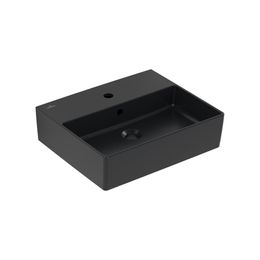 Villeroy & Boch V&B Waschtisch Memento 2.0 50x42cm, Hahnl., m &Uuml;L, pure black C-plus ; Villeroy & Boch (4A225GR7)