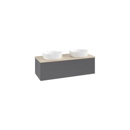 Villeroy & Boch V&B Waschtischunterschrank ohne Frontstruktur Antao 120x36x50cm, WBP botti., Anthrac. m Lac ; Villeroy & Boch (K35013GK)