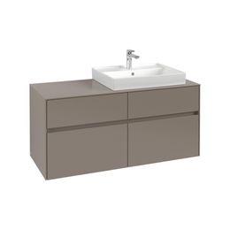 Villeroy & Boch V&B Waschtischunterschrank Collaro 120x54,8x50cm, Waschtisch rechts, taupe ; Villeroy & Boch (C08300VM)