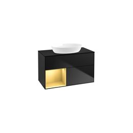 Villeroy & Boch V&B Waschtischunterschrank Wandbeleuchtung Finion 100, Pl bla m, Reg gol m Lac, bla m Lac ; Villeroy & Boch (GA12HFPD)