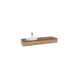 Villeroy & Boch V&B Waschtischunterschrank ohne Frontstruktur -Beleuchtung Antao 160x50cm, HL, WBP-farbe w. wal, hon. Oa ; Villeroy & Boch (L15052HN)