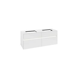 Villeroy & Boch V&B Waschtischunterschrank Collaro 140x54,8x50cm, f 2 WT, LED 10 W, glo wh. ; Villeroy & Boch (C119B0DH)