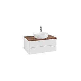 Villeroy & Boch V&B Waschtischunterschrank mit Frontstruktur Antao 80x36x50cm, HL, WBP w. wal, glo wh. Lac ; Villeroy & Boch (K19152GF)