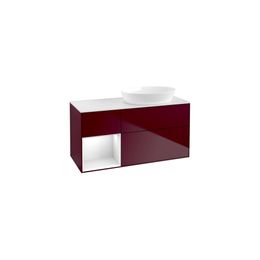 Villeroy & Boch V&B Waschtischunterschrank Wandbeleuchtung Finion 120cm, Pl wh. m, Reg glo wh. Lac, Peo m ; Villeroy & Boch (GA41GFHB)