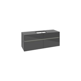Villeroy & Boch V&B Waschtischunterschrank Collaro 140x54,8x50cm, f WT mi, LED 10W, glo Gr ; Villeroy & Boch (C116B0FP)
