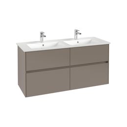 Villeroy & Boch V&B Waschtischunterschrank Collaro 126,1x61x48cm, Waschbecken mittig, taupe ; Villeroy & Boch (C14700VM)