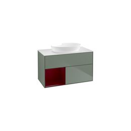 Villeroy & Boch V&B Waschtischunterschrank Wandbeleuchtung Finion 100, Pl wh. m, Reg Peo m Lac, Oli. m Lac ; Villeroy & Boch (GA11HBGM)