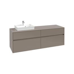 Villeroy & Boch V&B Waschtischunterschrank Collaro 160x54,8x50cm, WT l, LED-Beltg. 12W, Tau ; Villeroy & Boch (C078B0VM)