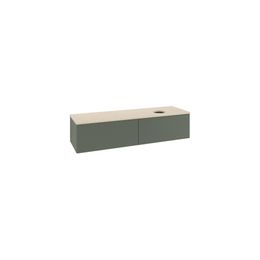 Villeroy & Boch V&B Waschtischunterschrank mit Frontstruktur -Beleuchtung Antao 160x50cm, WBP botti., lea gre. m Lac ; Villeroy & Boch (L38113HL)
