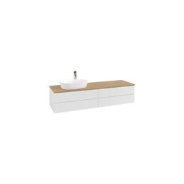 Villeroy & Boch V&B Waschtischunterschrank mit Frontstruktur -Beleuchtung Antao 160x50cm, HL, WBP hon. Oa, glo wh. Lac ; Villeroy & Boch (L26151GF)