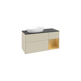 Villeroy & Boch V&B Waschtischunterschrank Finion 120cm, Pl b m, Rg gol m Lac, si Gr m Lac ; Villeroy & Boch (FA52HFHJ)