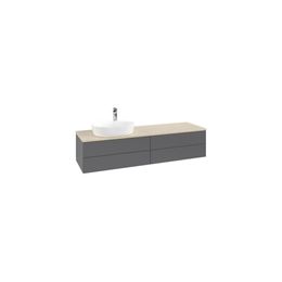 Villeroy & Boch V&B Waschtischunterschrank ohne Frontstruktur -Beleuchtung Antao 160x50cm, HL, WBP botti., Anthrac. m Lac ; Villeroy & Boch (L26053GK)