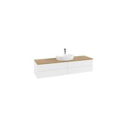 Villeroy & Boch V&B Waschtischunterschrank mit Frontstruktur -Beleuchtung Antao 160x50cm, HL, WBP hon. Oa, wh. m Lac ; Villeroy & Boch (L25151MT)
