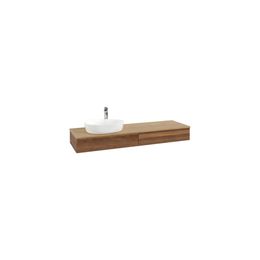 Villeroy & Boch V&B Waschtischunterschrank ohne Frontstruktur -Beleuchtung Antao 160x50cm, HL, WBP-farbe hon. Oa, w. wal ; Villeroy & Boch (L15051HM)