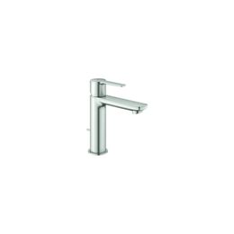 Grohe Waschtisch-Einhebelmischer Lineare 1/2", S-Size, Ablaufgarnitur, supersteel (32114DC1)
