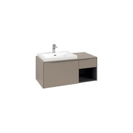 Villeroy & Boch V&B Waschtischunterschrank Beck. li Subway 3.0 100,1x42,25x51,6cm, m LED/Gr Alu gl, Tau ; Villeroy & Boch (C572L0VM)