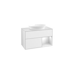 Villeroy & Boch V&B Waschtischunterschrank Wandbeleuchtung Finion 100, Pl w m, Reg wh. m Lac, glo wh. Lac ; Villeroy & Boch (GA21MTGF)