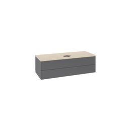 Villeroy & Boch V&B Waschtischunterschrank ohne Frontstruktur, mit Beleuchtung Antao 120x36x50cm, WBP botti., Anthrac. m Lac ; Villeroy & Boch (L21013GK)