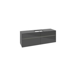 Villeroy & Boch V&B Waschtischunterschrank Collaro 160x54,8x50cm, WT mi, LED 12W, glo Gr ; Villeroy & Boch (C120B0FP)