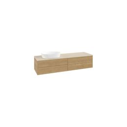 Villeroy & Boch V&B Waschtischunterschrank ohne Frontstruktur -Beleuchtung Antao 160x50cm, WBP-farbe botticino, honey oak ; Villeroy & Boch (L26013HN)