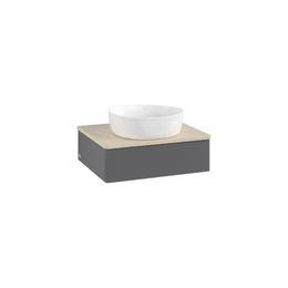 Villeroy & Boch V&B Waschtischunterschrank mit Frontstruktur Antao 60x19x50cm, WBP botti., Anthrac. m Lac ; Villeroy & Boch (K07113GK)