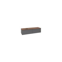 Villeroy & Boch V&B Waschtischunterschrank ohne Frontstruktur Antao 160x50cm, WBP w. wal, Anthrac. m Lac ; Villeroy & Boch (K37012GK)