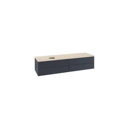 Villeroy & Boch V&B Waschtischunterschrank mit Frontstruktur -Beleuchtung Antao 160x50cm, HL, WBP botti., md bl. m Lac ; Villeroy & Boch (L26153HG)