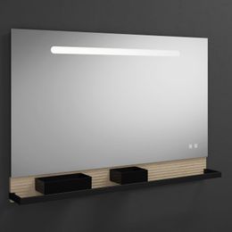 Burgbad Fiumo Leuchtspiegel mit horizontaler LED-Beleuchtung 120 x 81,7 cm