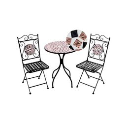 Beliani 3-tlg Bistro Set CARPINO in Schwarz/Gold/Grau | Gr.: onesize