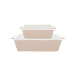 GreenGate Auflaufform ALICE CREAMY FUDGE Karamell 2er Set Klein | Gr.: onesize