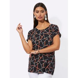 CR&Eacute;ATION L creation L Druck-Shirt in schwarz-papaya | Gr.: 40