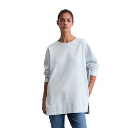 Marc O'Polo Sweatshirt MARC O'POLO "aus Organic Cotton", Damen, Gr. XS, calm blau, Obermaterial: 100% Baumwolle, loose fit, Rundhals, Rippbündchen, Sweatshirts