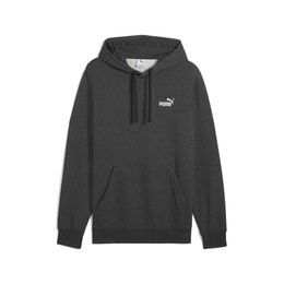 Hoodie Puma "Essentials Small No. 1 Logo Hoodie Herren", Herren, Gr. L, grau (schwarz gray heather), Obermaterial: 34% Polyester, 66% Baumwolle; Kapuzenfutter: 100% Baumwolle; Rippe: 3% Elasthan, 97% Baumwolle, normal, Sweatshirts Hoodie