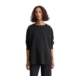 Marc O'Polo Sweatshirt MARC O'POLO "aus Organic Cotton", Damen, Gr. S, schwarz, Obermaterial: 100% Baumwolle, unifarben, loose fit, Rundhals, Rippb&uuml;ndchen, Sweatshirts Sweatshirt