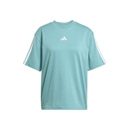 adidas Sportswear Sportshirt Damen Größe XL hellblau / weiß