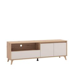 Inosign TV-Board »Stirling, TV-Kommode, TV-Board, TV-Schrank, Breite 158, 5 cm« in 2 Farbausführungen, 2 Türen, mit Schublade cashmere/eichefarben