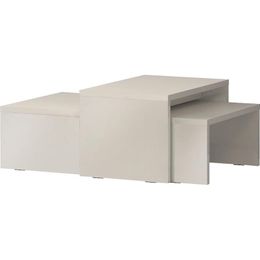 Places of Style Couchtisch »Piano« UV lackiert, 2-er Set Beige Hochglanz + Beige Hochglanz Flexibel stellbar