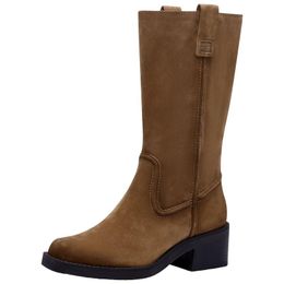 Tamaris Stiefelette »Stiefelette Leder/Textil« Camel 40 40 Verschluss: Reißverschluss