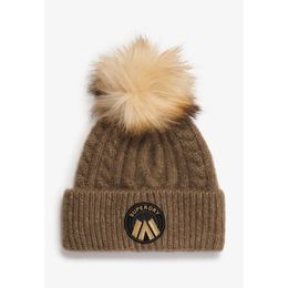 Superdry Beanie »CABLE LUXE KNIT BEANIE HAT« Moss Khaki