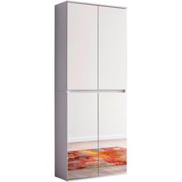 Inosign Garderobenschrank &raquo;Malcesine&laquo; Garderobenschrank mit 4 T&uuml;ren - (B/T/H) 74/34/191 cm wei&szlig; Holzwerkstoff