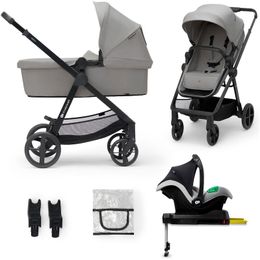 Kinderkraft Kombi-Kinderwagen »NEWLY 4IN1 MINK PRO« 22 kg grau