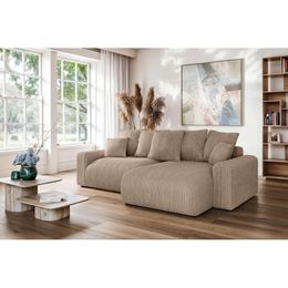 Home Affaire Ecksofa »LAKESIDE klein mit Bettfunktion und Bettkasten, B/T/H 235/142/84 cm« L-Form, Recamiere beidseitig montierbar, mit...