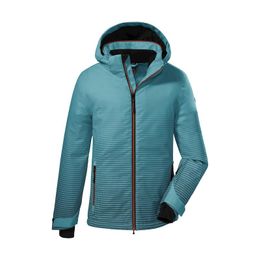 Killtec Skijacke »KSW 158 GRLS SKI JCKT« Wasserdichte, atmungsaktive Skijacke mit Schneefang und Pixel Print türkis 176 176 Kinder Funktionsjacke...